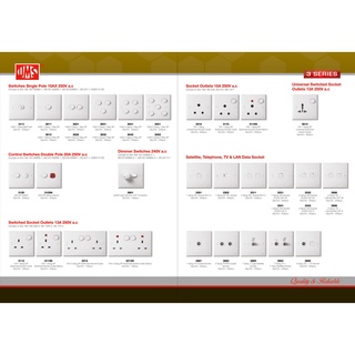 UMS Switches 9 Series/3 Series Switch & Socket Outlet / Switches UMS ...