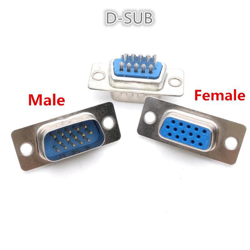 10pcs DB15 3Rows Parallel Port 15 Pin D Sub Female/Male 15 Way Wire ...