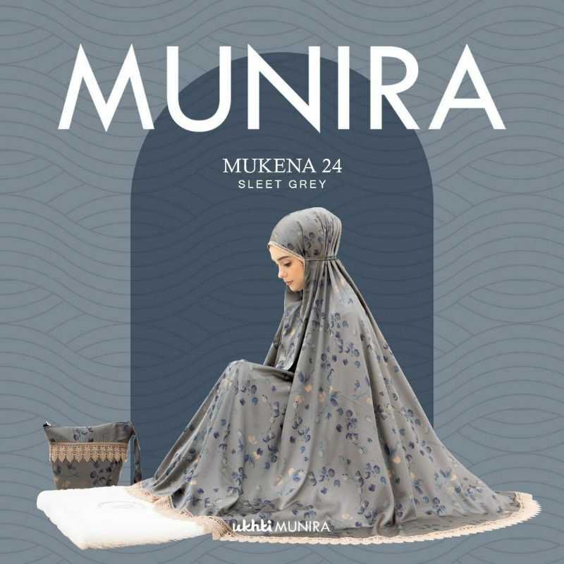 Mukena Exclusive - Jumbo Ukhti Munira Prayer Gown - Gray Prayer Gown ...