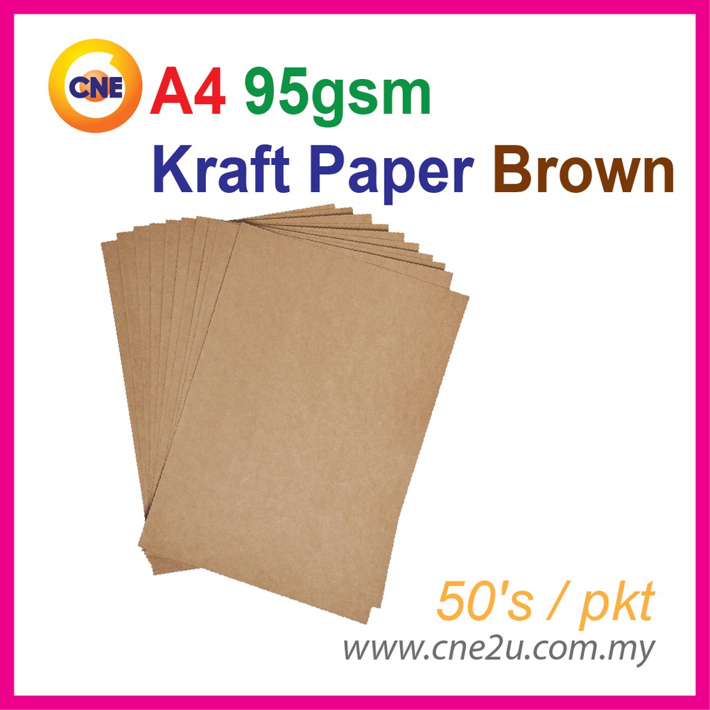 50pcs A4 Kraft Paper 95gsm / Brown Paper | Shopee Malaysia