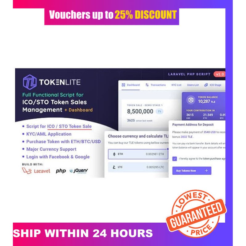 [LIMTED EDITION] Tokenlite - Ico Sto Token Sale Management Dashboard | Shopee Malaysia