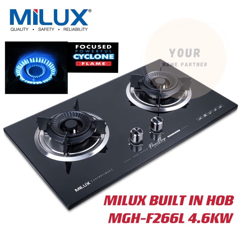 Milux Built In Hob MGH-F266L With Safety Valve 4.6KW | Shopee Malaysia