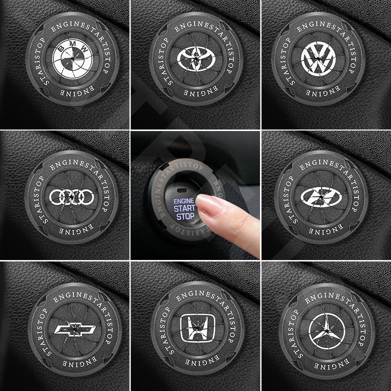 KIA Car Ignition Switch Ring Engine Start Stop Button Cover For Forte ...