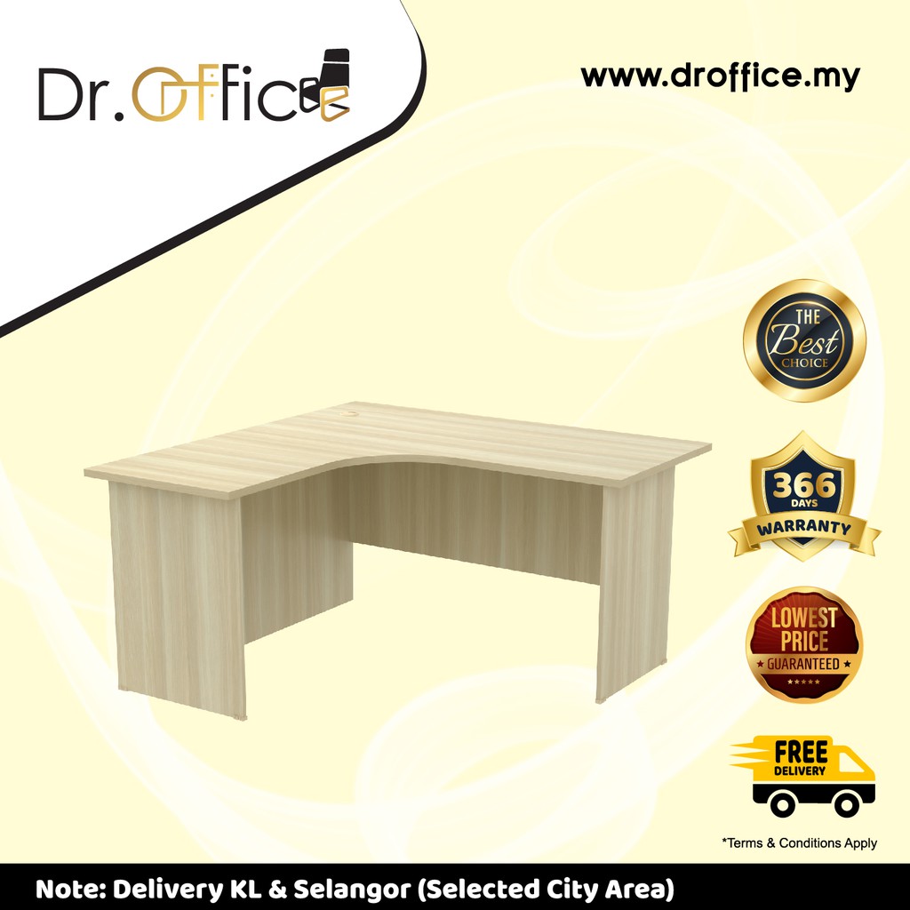 M-EXL1515 L-SHAPE TABLE | MEJA L SHAPE | MEJA PEJABAT | OFFICE TABLE ...
