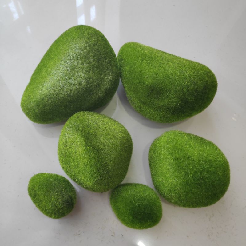 ARTIFICIAL FLOWER MOSS STONE POLYSTYRENE / POLYFORM LUMUT BATU ORKID ...