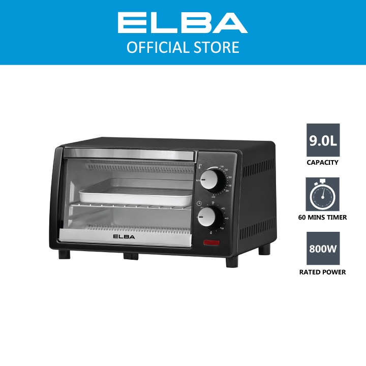 ELBA Oven Toaster EOT-D0989(BK) - Black (9L / 800W) | Shopee Malaysia