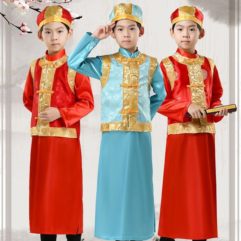 Kids Samfu Traditional Costume King Costume Wear Chinese Traditional ...