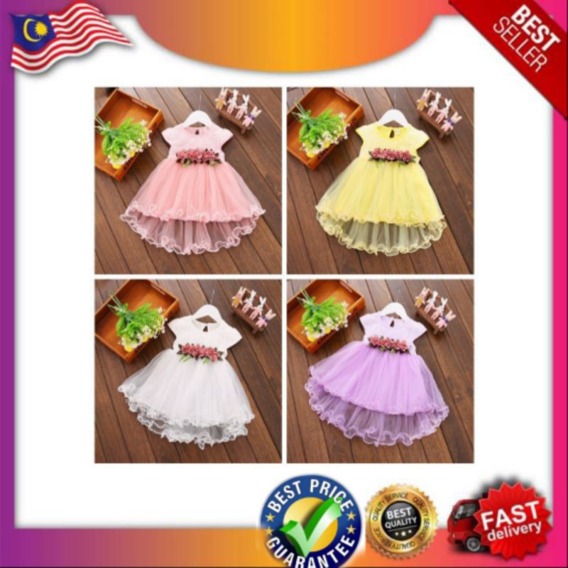 🔥Newborn Dress baby girl baju gaun kanak-kanak perempuan🔥 | Shopee Malaysia