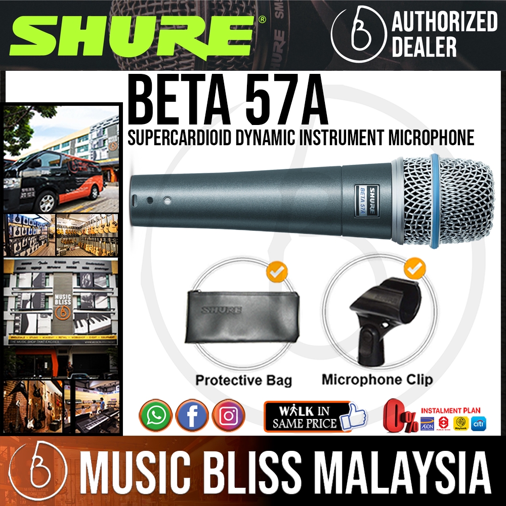 Shure BETA 57A Supercardioid Dynamic Instrument Microphone (BETA-57A ...