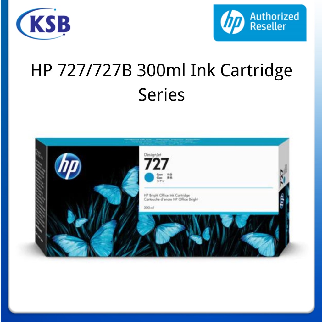 HP 727/727B 300-ml Ink Cartridge Series ( 3WX19A | 3WX20A | 3WX21A ...