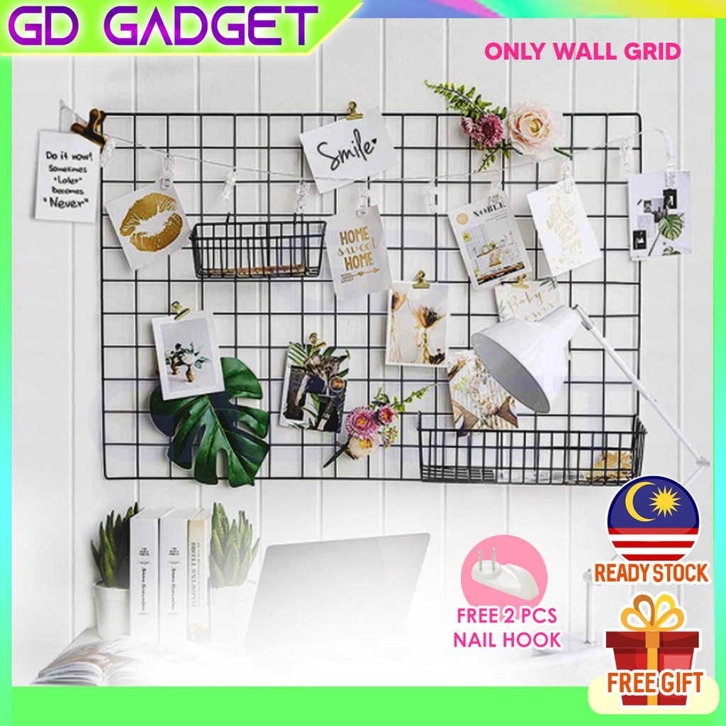 GD Wall Grid Home Decoration Frame / DIY Hanging Rack / Jaring Dinding ...