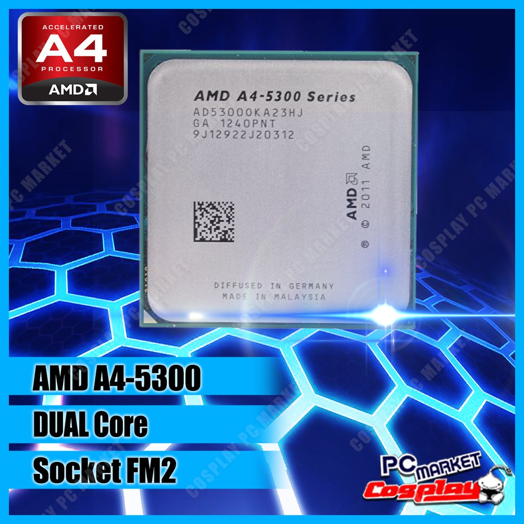 AMD A4-5300 Trinity Dual-Core 3.4GHz Socket FM2 Desktop Processor (USED) | Shopee Malaysia