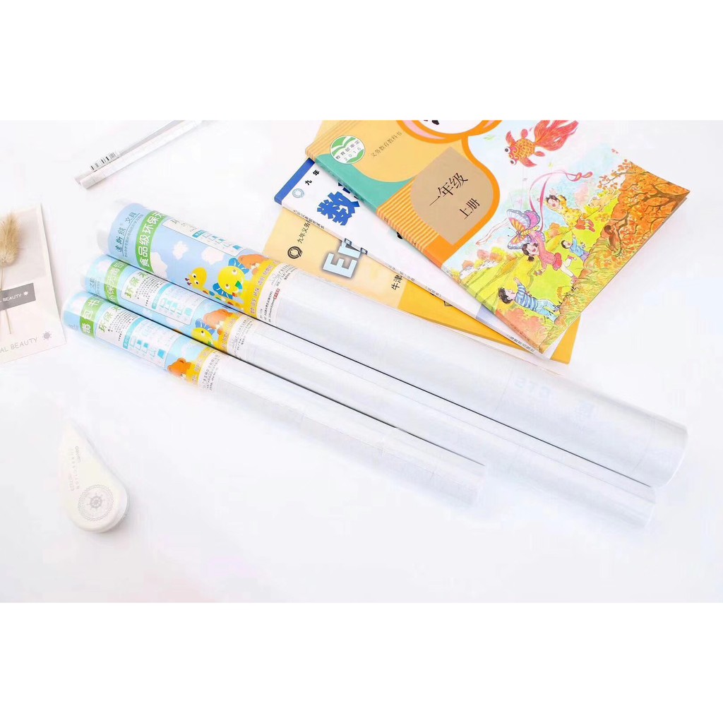 READY STOCK/SELF ADHESIVE MATTE SURFACE BOOK WRAPPER/BOOK WRAPPING FILM ...