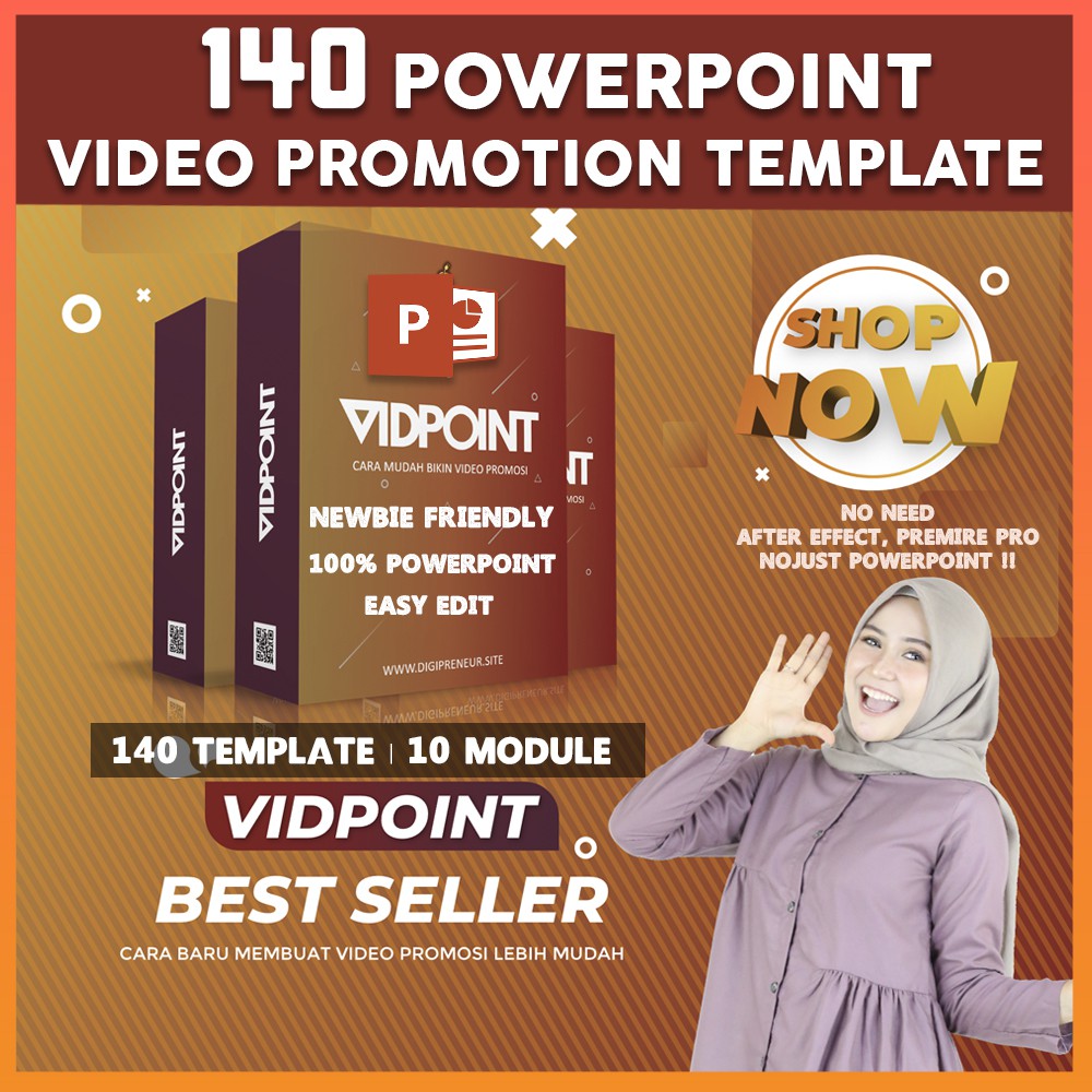 140 PowerPoint Promotion Video Template | Easy Edit | PPT | Shopee Malaysia