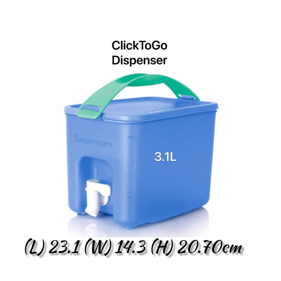 Tupperware Click to Go Beverage Dispenser 3 liter (1pcs) | Shopee Malaysia