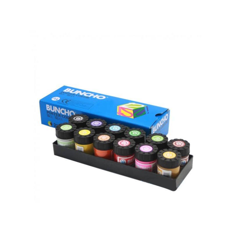 BUNCHO POSTER COLOURS (12 COLOURS) | Shopee Malaysia