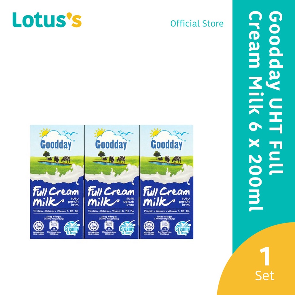 Goodday UHT Full Cream Milk 6 x 200ml | Shopee Malaysia