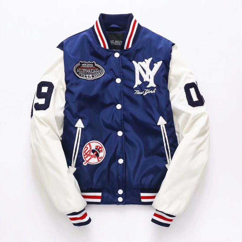 MLB Suede Varsity jacket, baseball Yankees Jacket with Button on #dmmlb ...