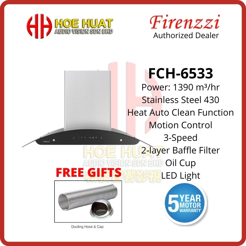 【Heat Auto Clean + Motion Control】 Firenzzi FCH-6533 Intelligent Series ...