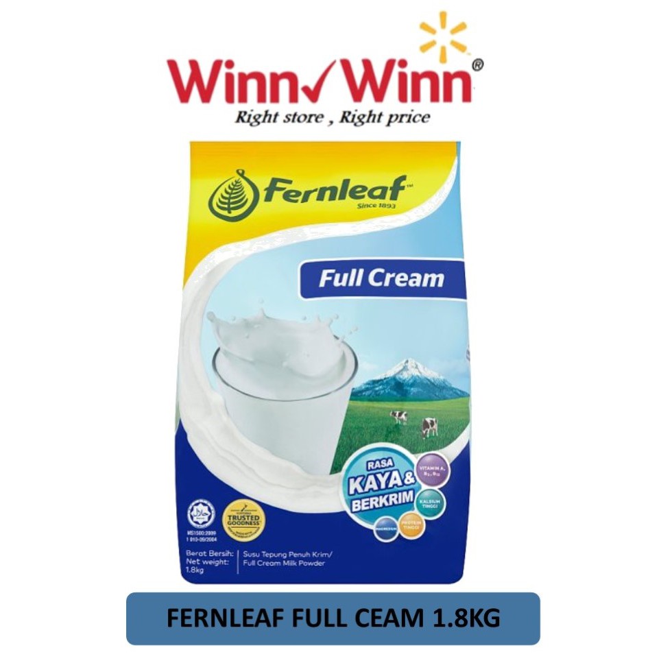 Fernleaf Full Cream Milk Powder 1.8KG | Shopee Malaysia