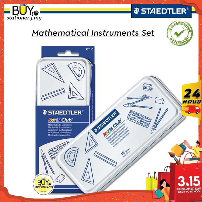 Staedtler Geometry Set Math Set 55710- (SET) Ruler Protractor Compass ...