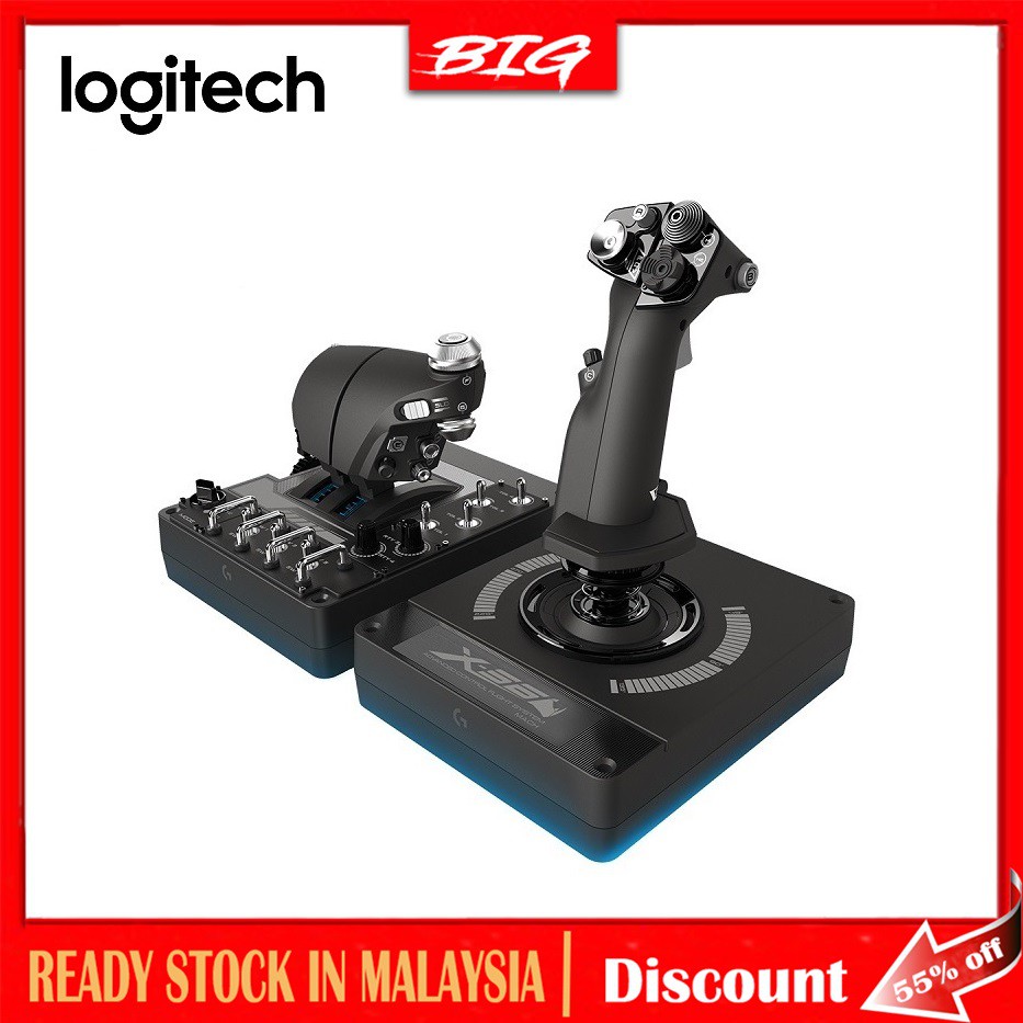 Logitech X56 Microsoft Flight Simulator Joystick Simulator Flight Game ...