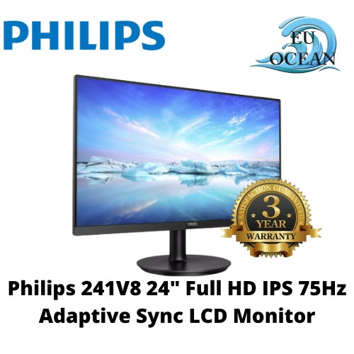 Philips 241V8 24" Full HD IPS 75Hz Adaptive Sync LCD Monitor | Shopee Malaysia