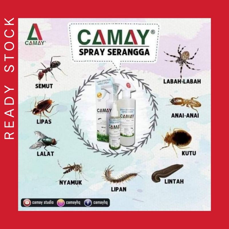 Spray Serangga Bebas Racun CAMAY (200ml / 500ml) | Shopee Malaysia