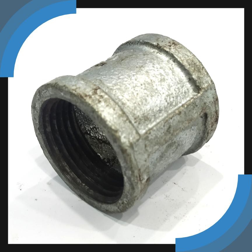 GI Socket Galvanized Steel Piping Fitting Pipe Connector Paip Logam ...