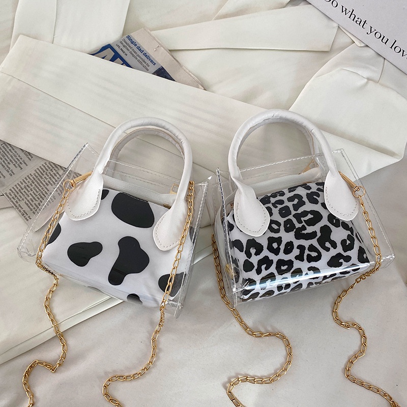 2021New Transparent bag women shoulder bag Handbag small square bag ...