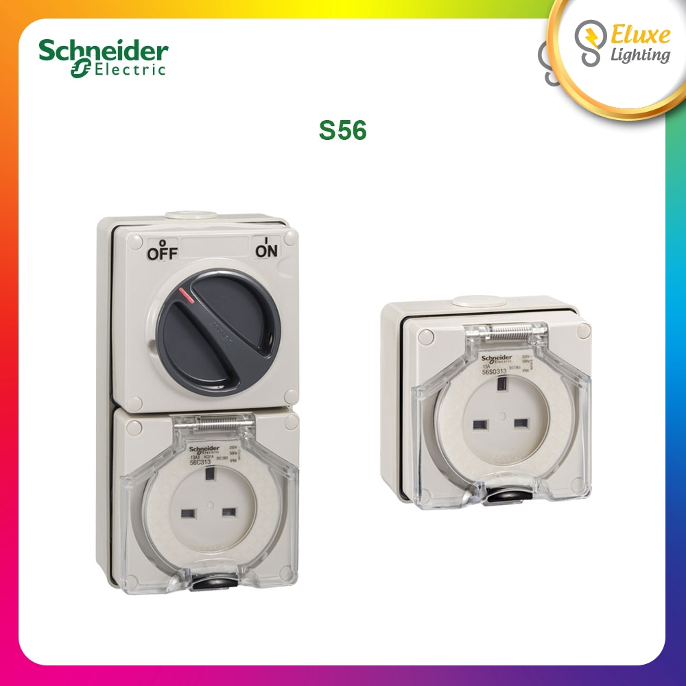 SCHNEIDER S56 SERIES S56C313GY/S56SO313GY SWITCHED SOCKETS | Shopee ...