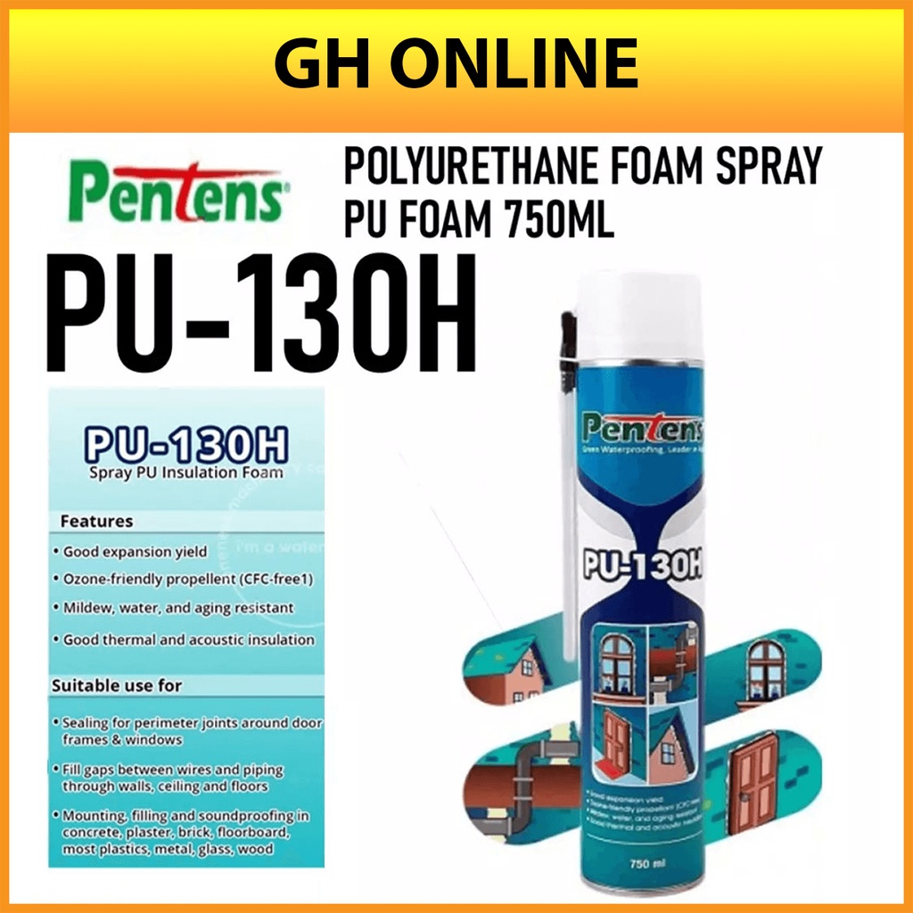 PENTENS PU-130H POLYURETHANE FOAM SPRAY PU FOAM 750ML | Shopee Malaysia