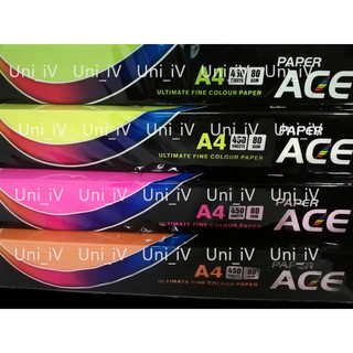 ACE A4 Cyber Colour Paper 80gsm 450 Sheets Kertas Warna Color Photostat ...
