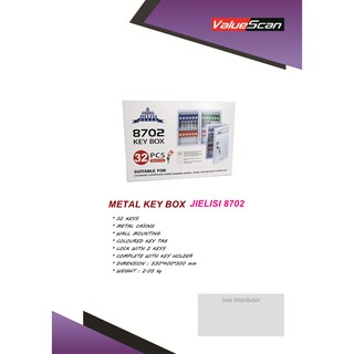 JIELISI 8702 Fully Metal Key Box / Peti Kunci Besi ~High Quality Steel ...