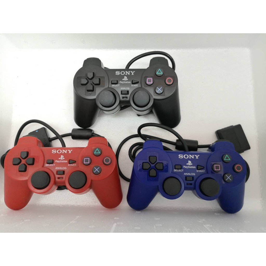 PS2 Analog Dual Shock Wired Controller (OEM ORI Double Motor With With ...
