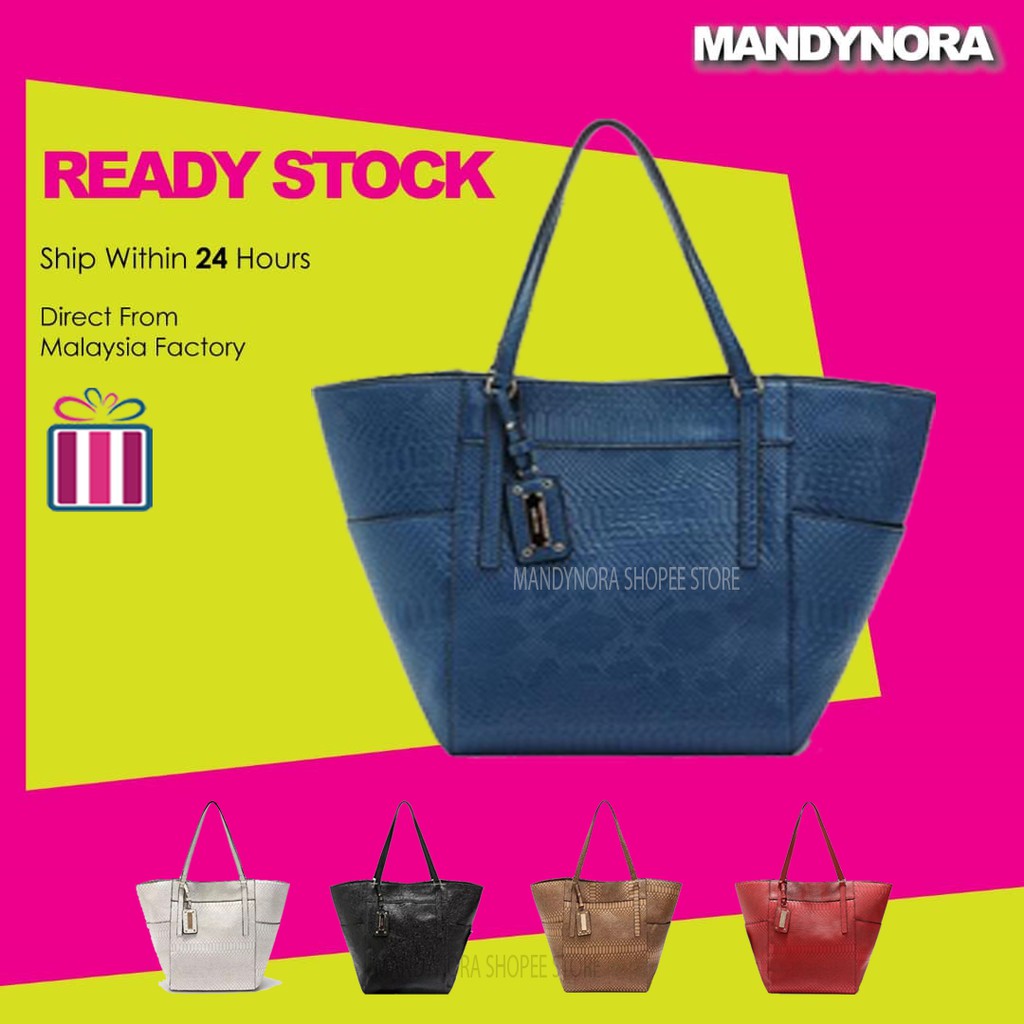 MNG MANGO CROCO SHOPPER TOTE LEATHER BAG Clutch Handbags Bag Beg Tangan ...