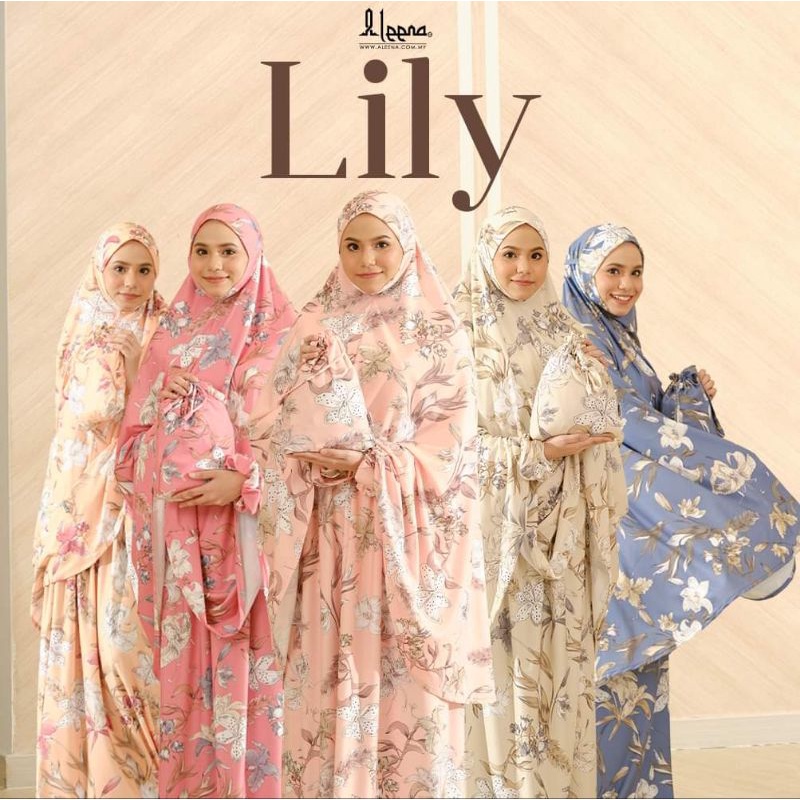 Telekung Aleena Lily Limited Edition Original (Free Box) Telekung ...