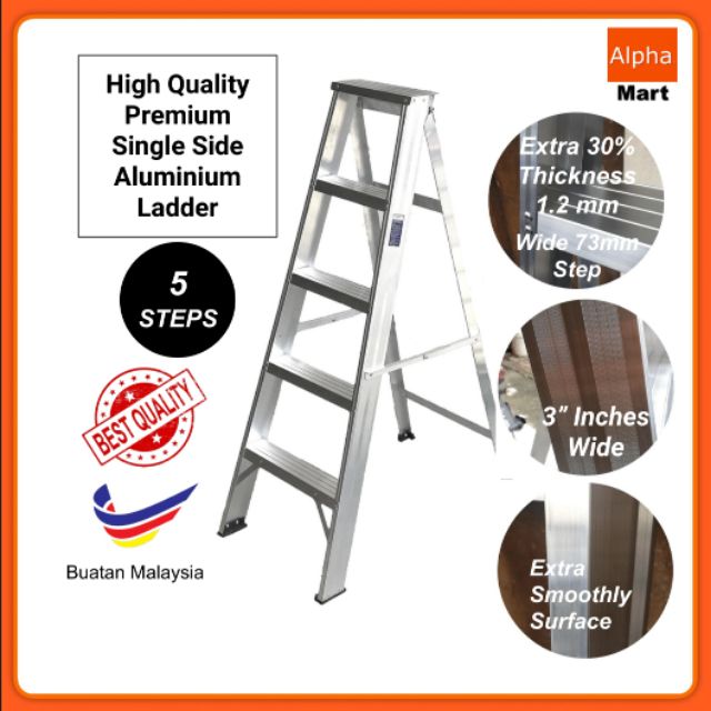Alpha High Quality 5 Steps Single side Heavy Duty Aluminium Ladder ...