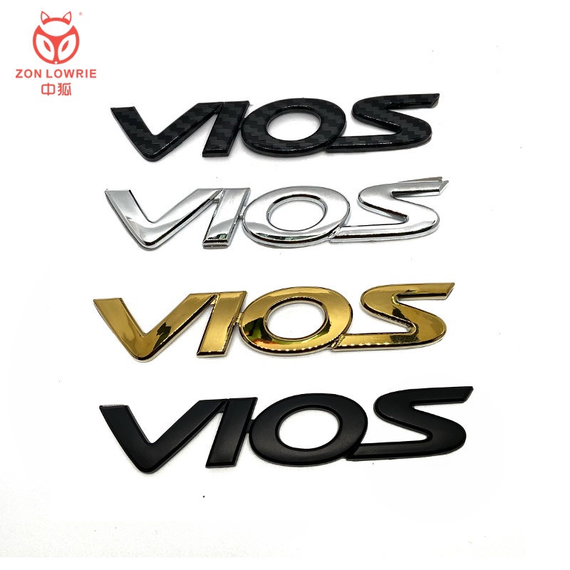 TOYOTA VIOS BLACK & CARBORN EMBLEM gold LOGO | Shopee Malaysia