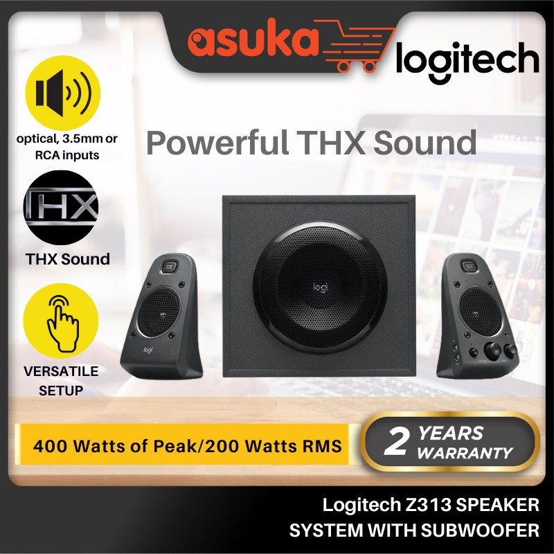 LOGITECH Z625 SPEAKER POWERFUL THX SOUND AUDIO with Subwoofer and Optical Input | Shopee Malaysia