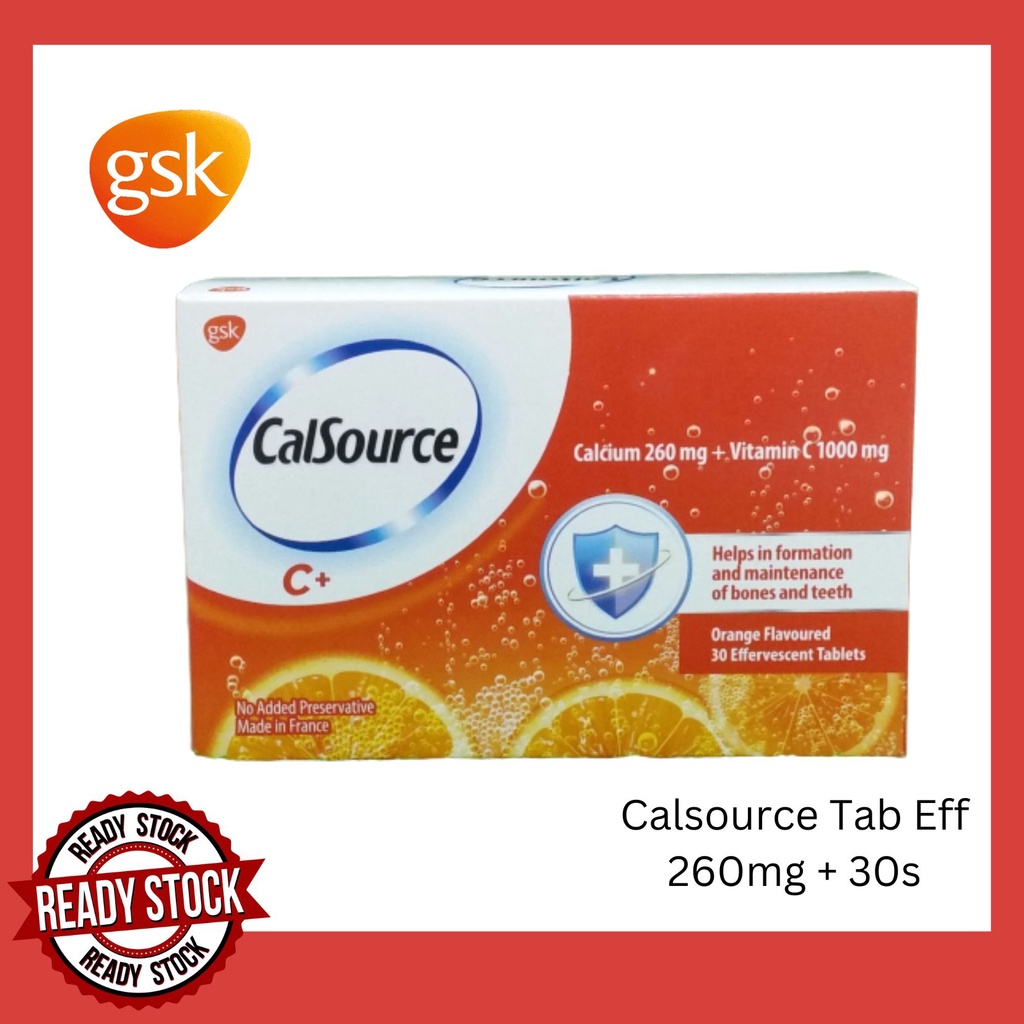 Calsource Tab Eff 260mg + Vit C 1000mg 30s | Shopee Malaysia