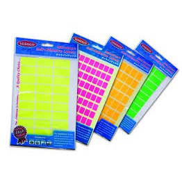 YOSOGO SELF ADHESIVE LABEL STICKER (FLORESCENT COLOUR) (10's/pkt ...