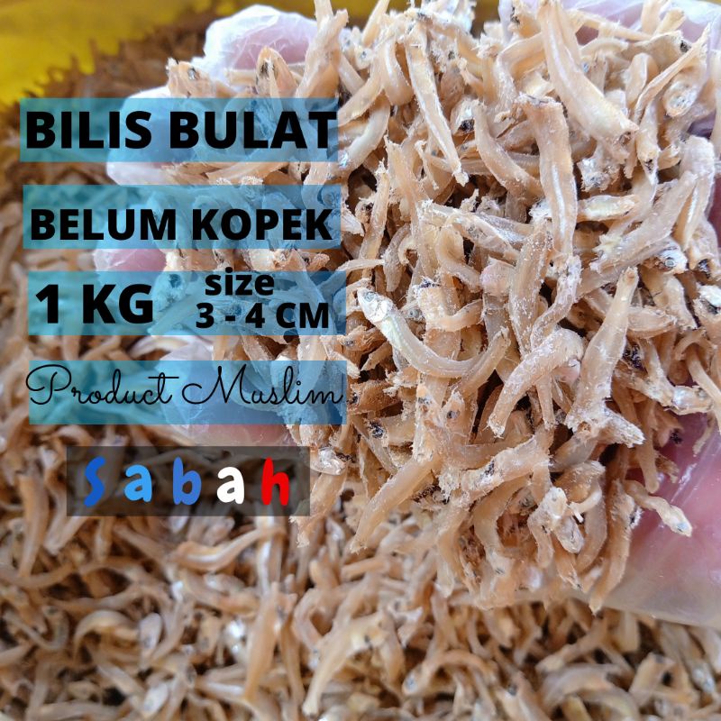 1KG Ikan Bilis Bulat Ranggup Halal Crispy Round Anchovies 圆凤尾鱼 松脆的 Ikan ...