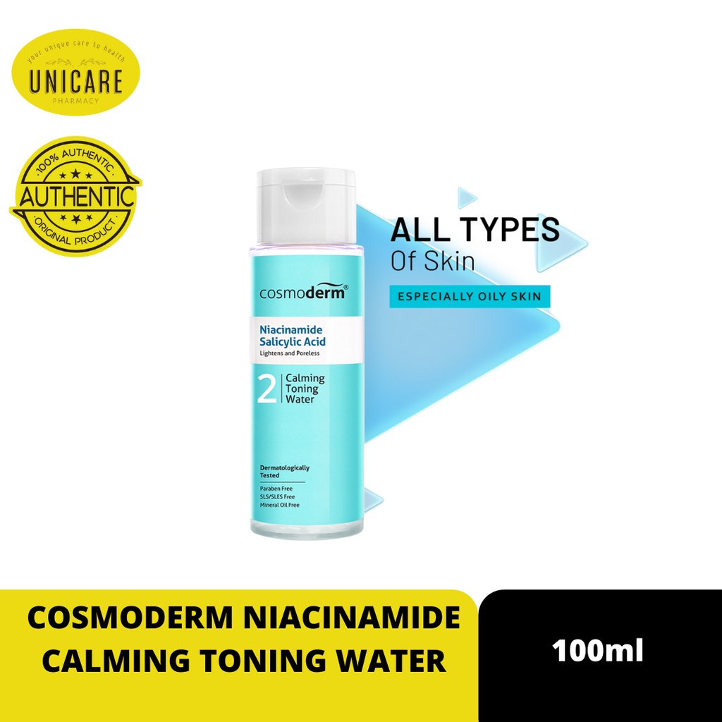COSMODERM NIACINAMIDE CALMING TONING WATER 100ML | Shopee Malaysia