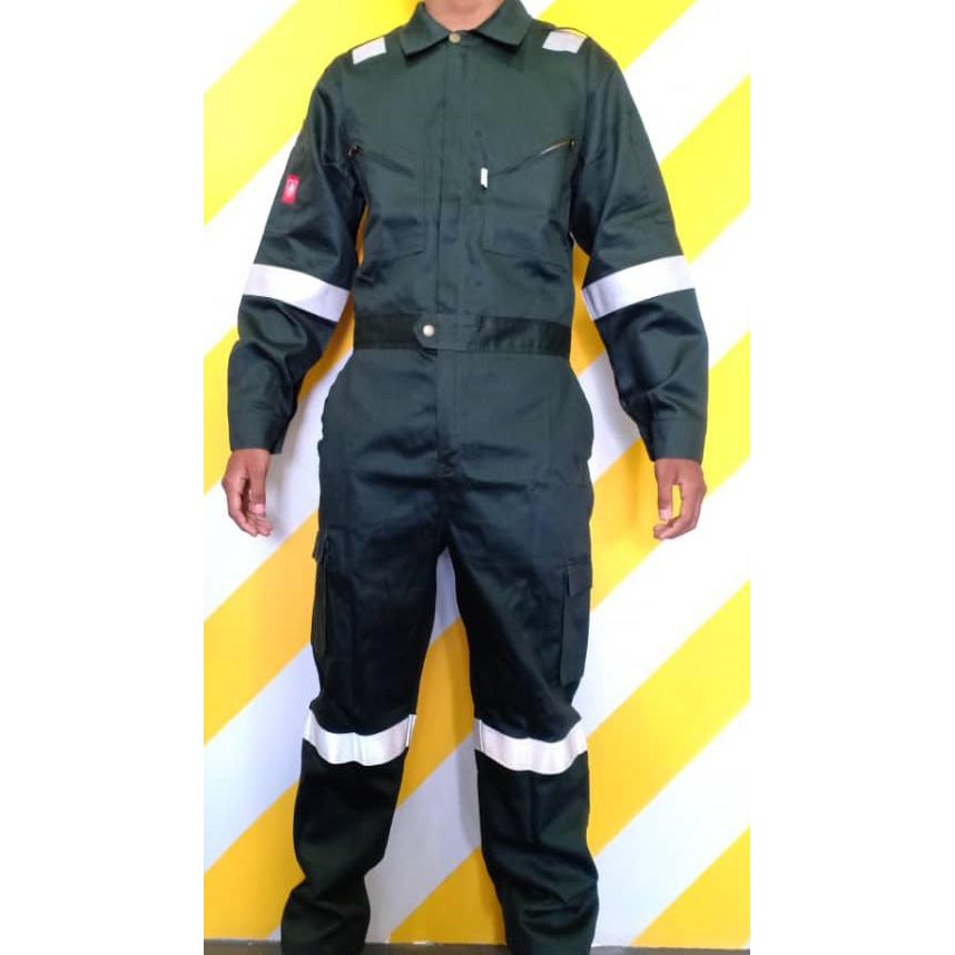 Shamarr fire retardant coverall dark green | BeeCost
