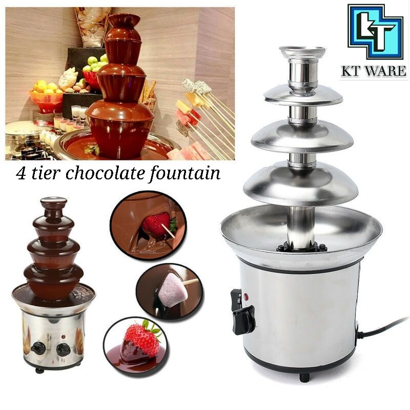 KT WARE 3 tier 4 Tiers Electric Chocolate Fountain maker machine Sauce ...