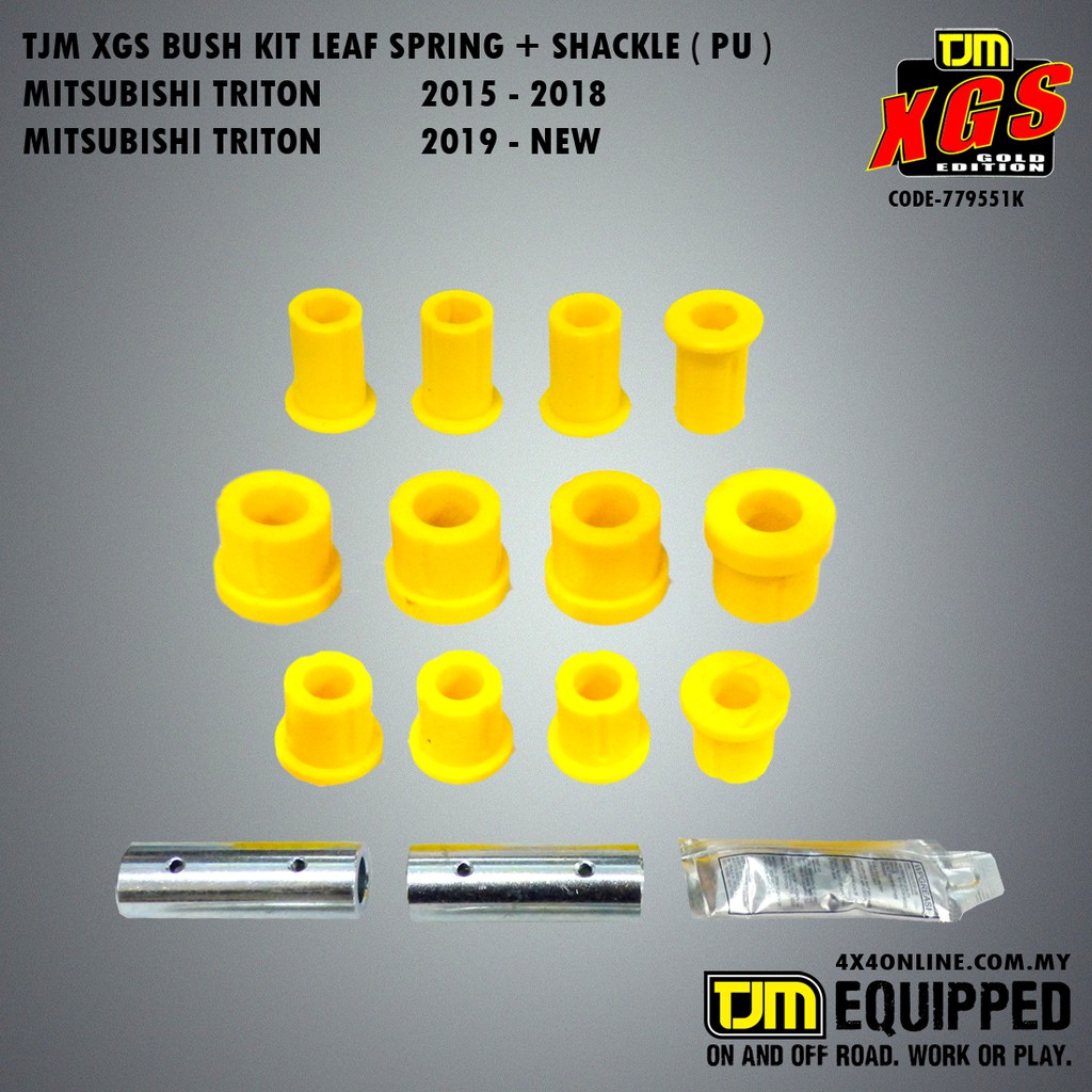 TJM XGS BUSH KIT LEAF SPRING + SHACKLE ( PU ) MITSUBISHI TRITON 2015 ...
