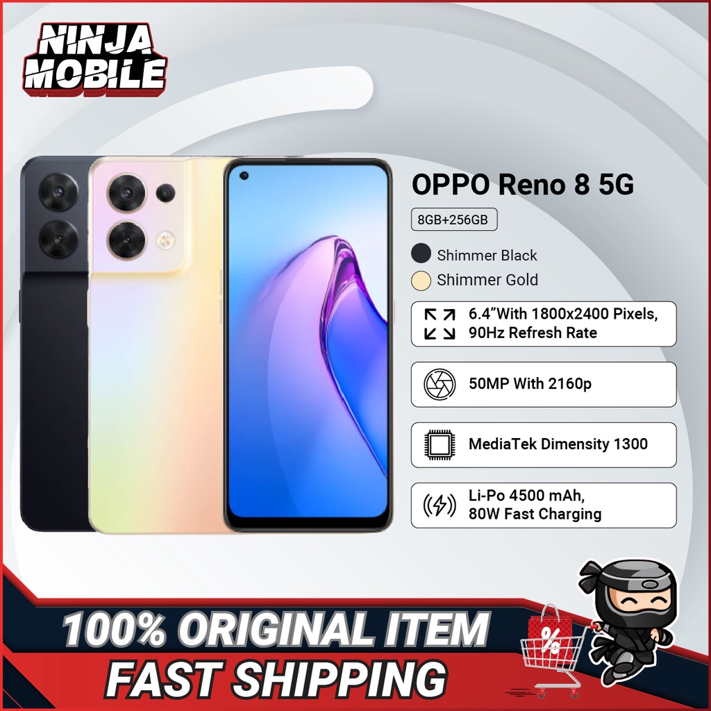 OPPO Reno 8 5G / Reno 8 Pro 5G / Reno 8Z (8GB+256GB)(12GB+256GB) Original 1 Year OPPO Malaysia ...