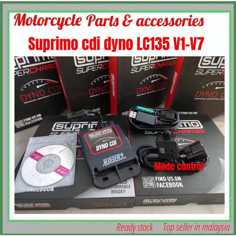 100% SUPRIMO CDI DYNO LC135 V1-V7 WITH 16 MAPPING (4 MODE) | Shopee ...