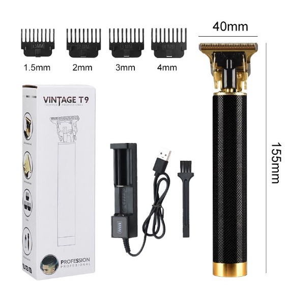 1NONLY Vintage T9 Professional Wireless Hair Clippers Electric Trimmer ...
